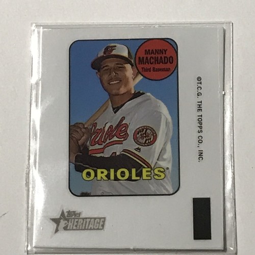 Manny Machado 2018 Topps Heritage Decal Card #6 | eBay