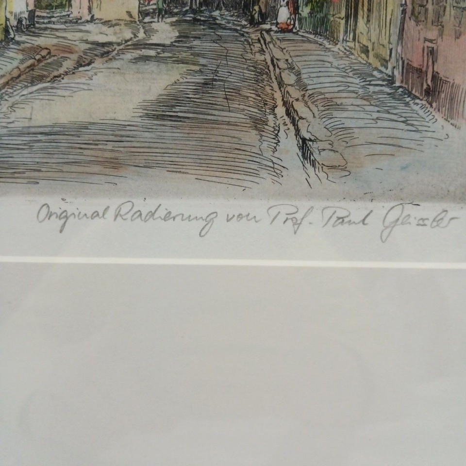 Rothenburg cityscape painting, print, etching by German painter Paul ...