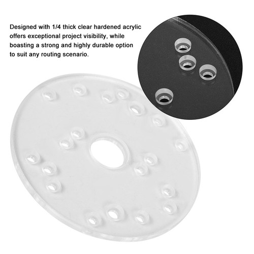 Router Base Plate Acrylic With Centering Pin Screws For Trim Routers W ...