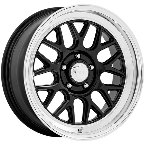 18x10 +0 American Racing VN516 5x4.75 Gloss Black W/ Dia Lip Wheels ...