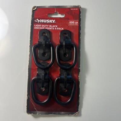 NEW Husky 1-1 2 in. Steel Wire Ring Anchor Point in Black (4-Pack) | eBay