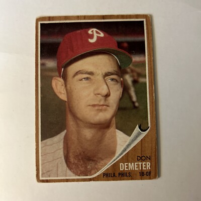 1962 Topps Baseball Don Demeter Philadelphia Phillies Card #146 | eBay