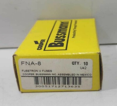 Cooper Bussmann FNA-8 Fusetron Fusible FNA8/10-PCs Lot | eBay