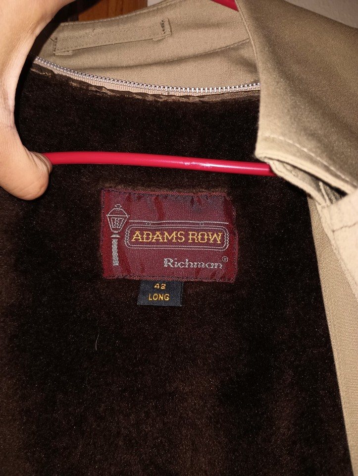 Adams Row Double Breasted Trench Over Coat w/Zip Out Liner, Size 42 ...