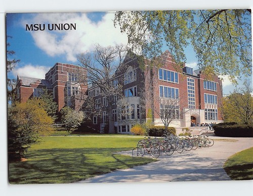 Postcard MSU Union Michigan State University East Lansing Michigan USA ...