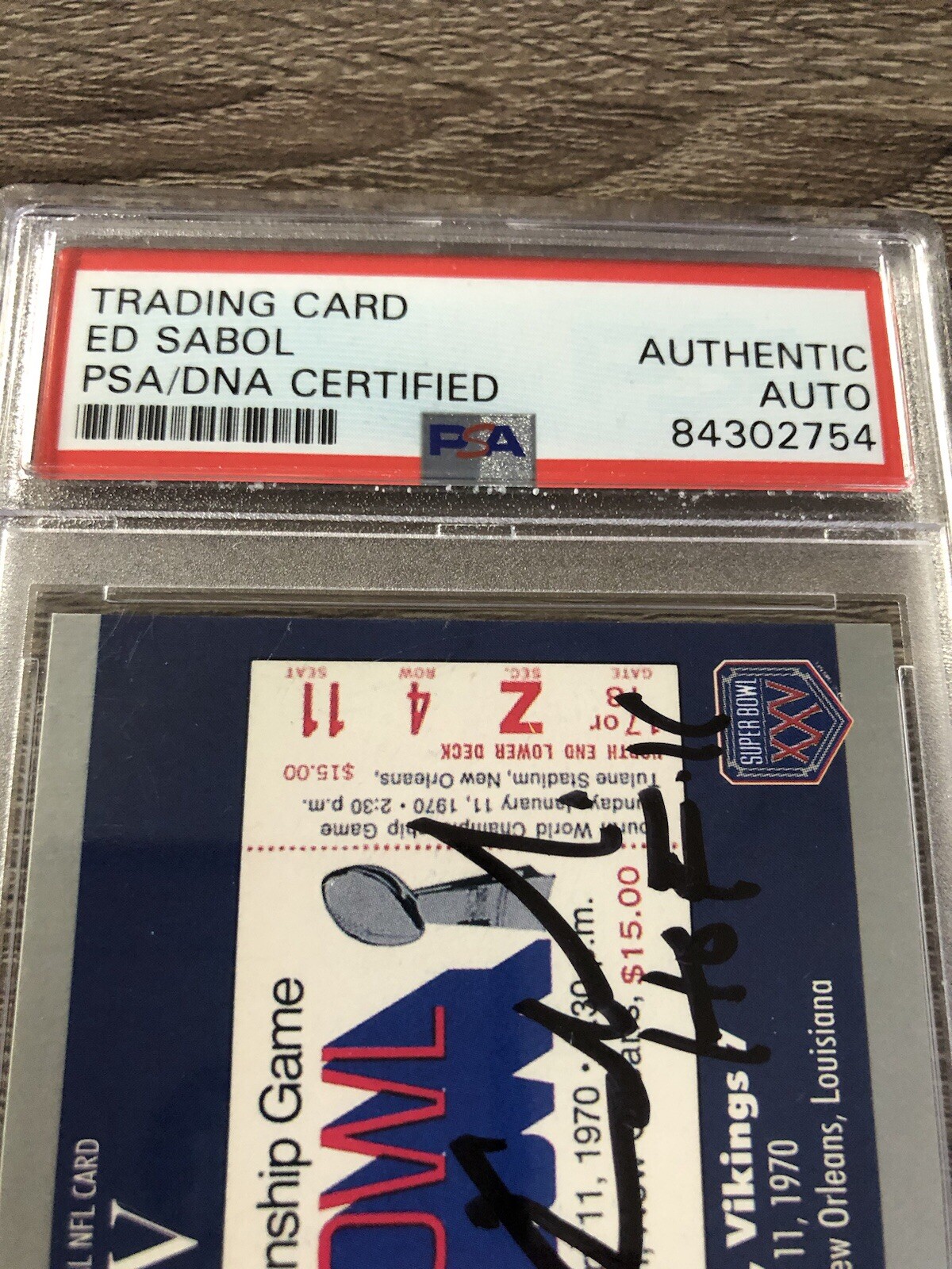 ED & STEVE SABOL Autographed Pro Set Football Cards PSA/DNA SGC ...