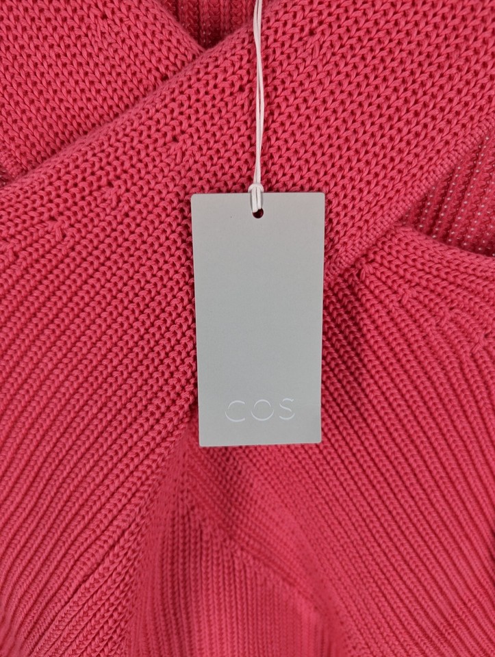 COS Pink Fisherman Knit Cross Deconstructed Sweater Sold Out Small ...