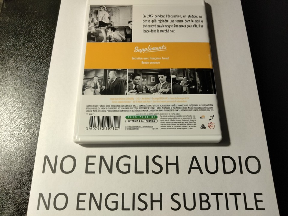 NO ENGLISH Le Chemin Des Ecoliers Blu-ray 1959 Lino Ventura Bourvil ...