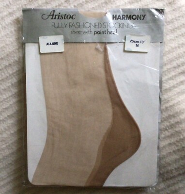 Vtg Aristoc Harmony Fully Fashioned Nylon Stockings Point Heel 25cm 10 ...