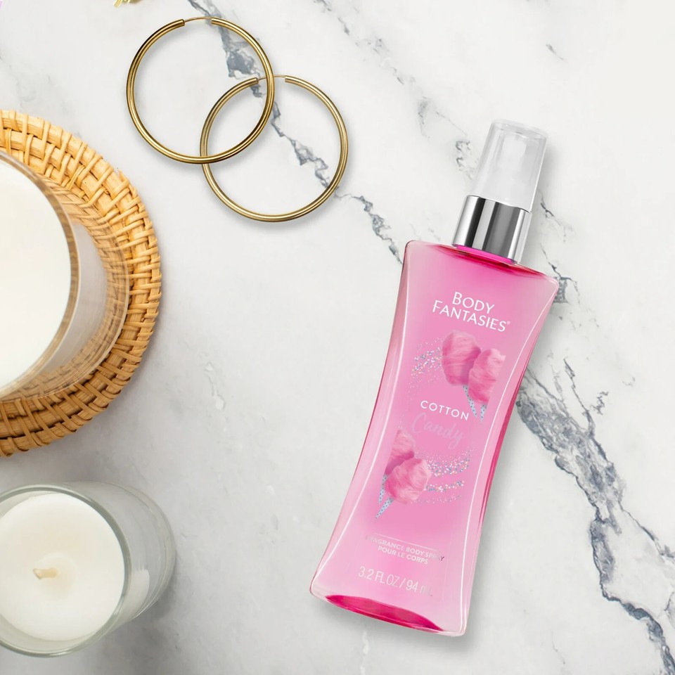 Body Fantasies Cotton Candy Body Spray for Women, 3.2 fl oz Free ...