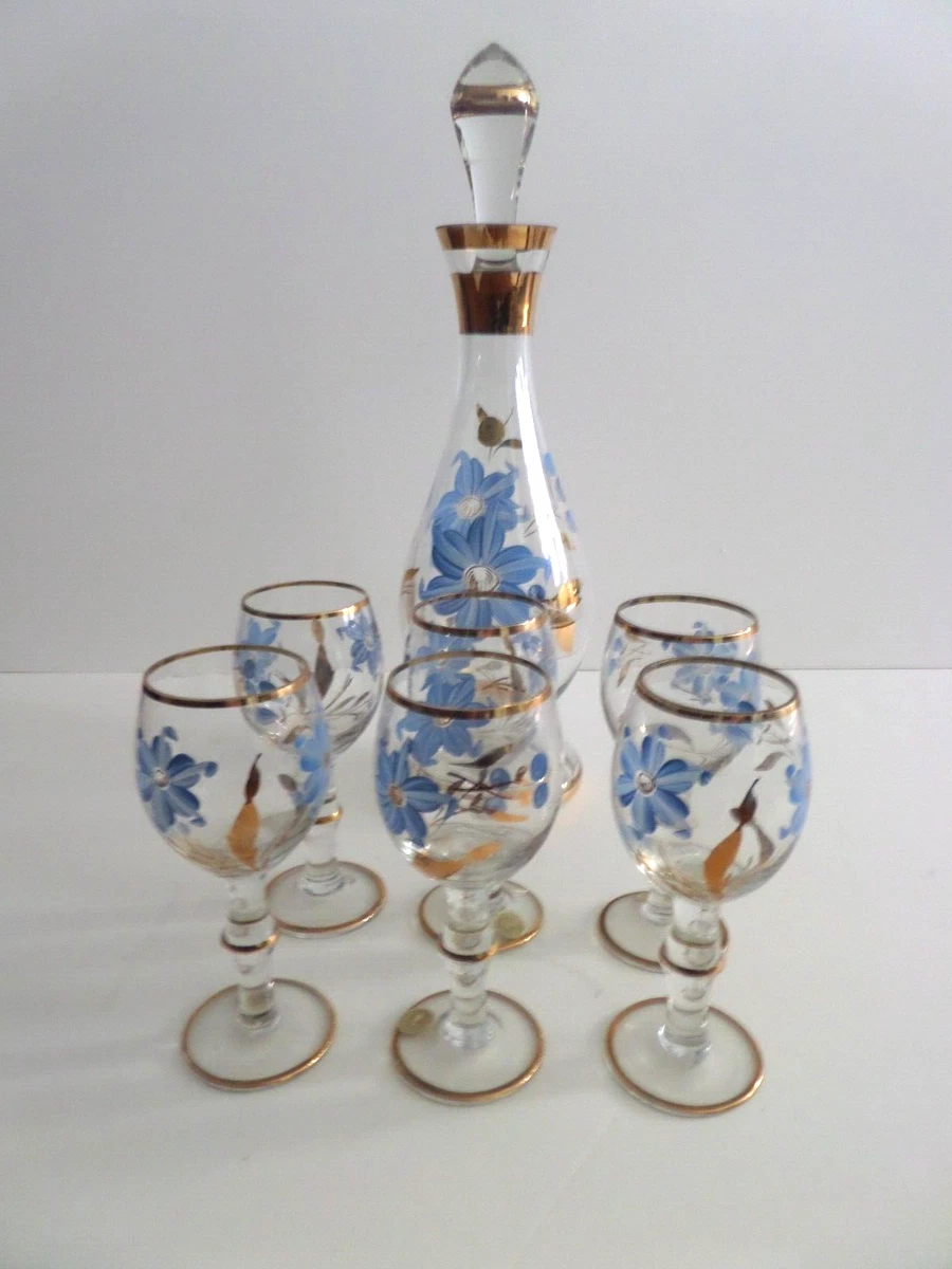 Vintage Made in Romania decanter with glasses operone.de