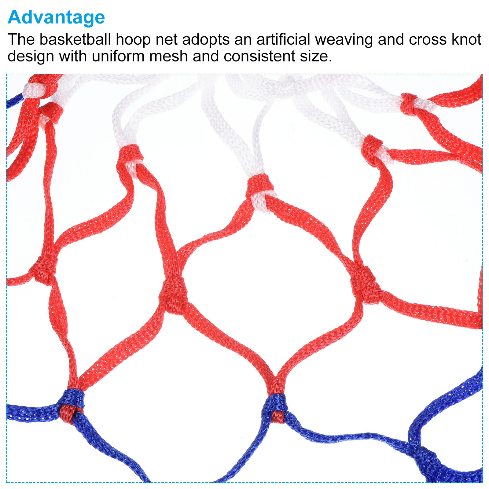 6Pcs 8 Loops PP Mini Basketball Hoop Net Replacement Rim Nets, White ...