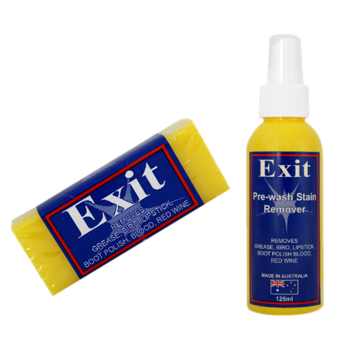 Stain Remover Pre Wash Exit Multi-Purpose 125ml Spray Soap & 50g Block ...