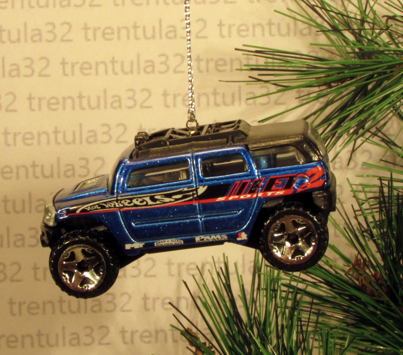 4x4 SUV HUMMER? BLUE BLACK CHRISTMAS ORNAMENT XMAS | eBay