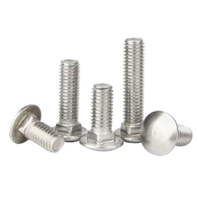 5pcs M6 Carriage Square Neck Screws Half Round Head screw Thread Bolts ...