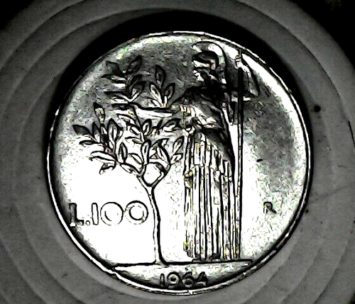 1964 Italian L100 R Italy Coin Lire Repvbblica Italiana Coin AU ...