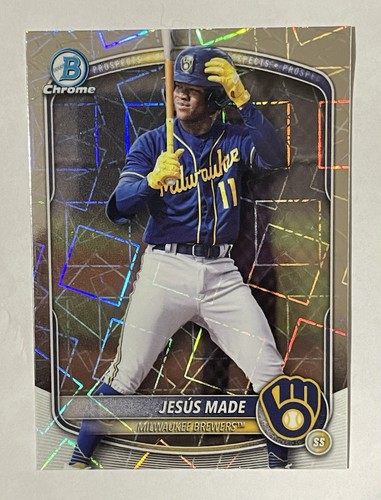2025 Bowman Draft Jesus Made Milwaukee Brewers #BDC-196 Laser | eBay