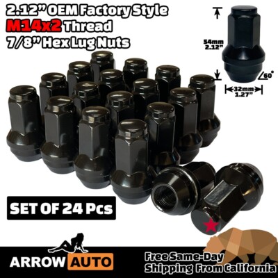 24 BLACK FORD OEM FACTORY LUG NUT REPLACEMENT FOR 14x2 F150-EXPEDITION ...