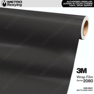 3M 2080 Matte Dark Gray Vinyl Vehicle Car Wrap Decal Film Sheet Roll ...
