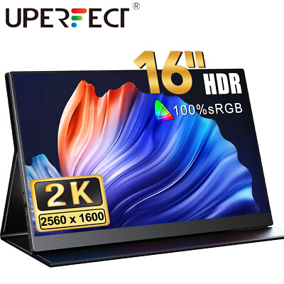 Portable Monitor 2K 16" UPERFECT 500 Nits 10 Bit Frameless Second ...