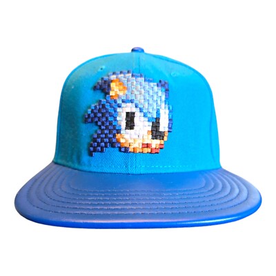 Sega Sonic The Hedgehog Hat Cap 8-Bit Pixel Don't Blink Snapback ...