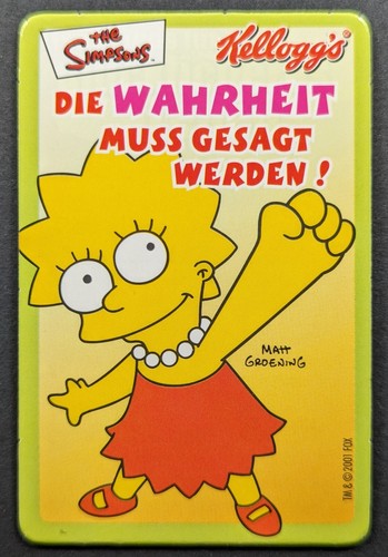 Lisa 2001 Simpsons Kellogg's Foreign Card #13 (NM) | eBay