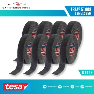 8x Tesa Black Wiring Harness Tape 51608 High Temp 105°C Cloth Tape ...