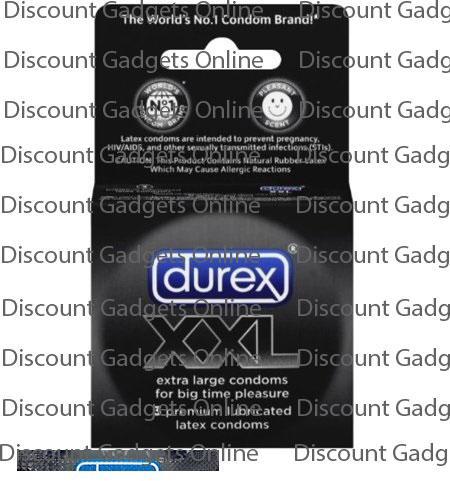 Durex XXL Lubricated Condoms 3Pk MAGNUM SIZE Larger Penis Men w ...