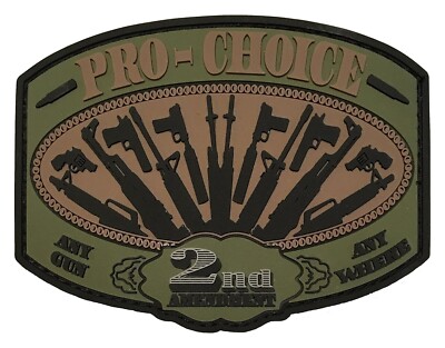 "Pro Choice - 2nd Amendment" PVC Morale Patch w/ VELCRO® Brand Backing | eBay