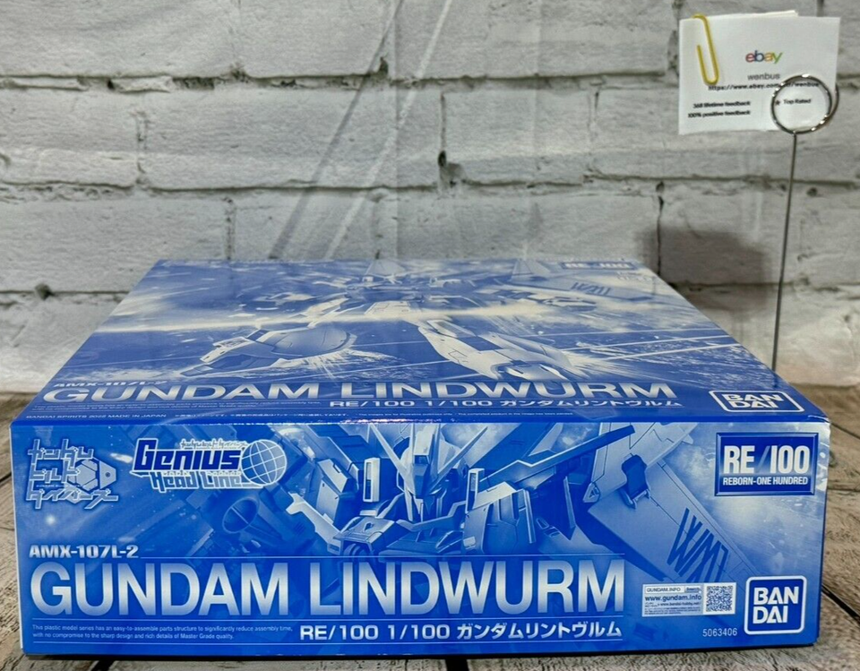 Premium Bandai RE/100 Gundam Lindwurm 1/100 Model Kit New in Box | eBay