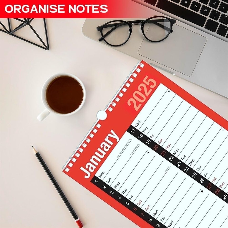 Office 2025 A4 Two Column Calendar Month View Large Calendar Monthly ...