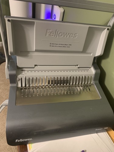 Fellowes Quasar +500 Manual Binding Machine Non-Electric Version Max 20 ...