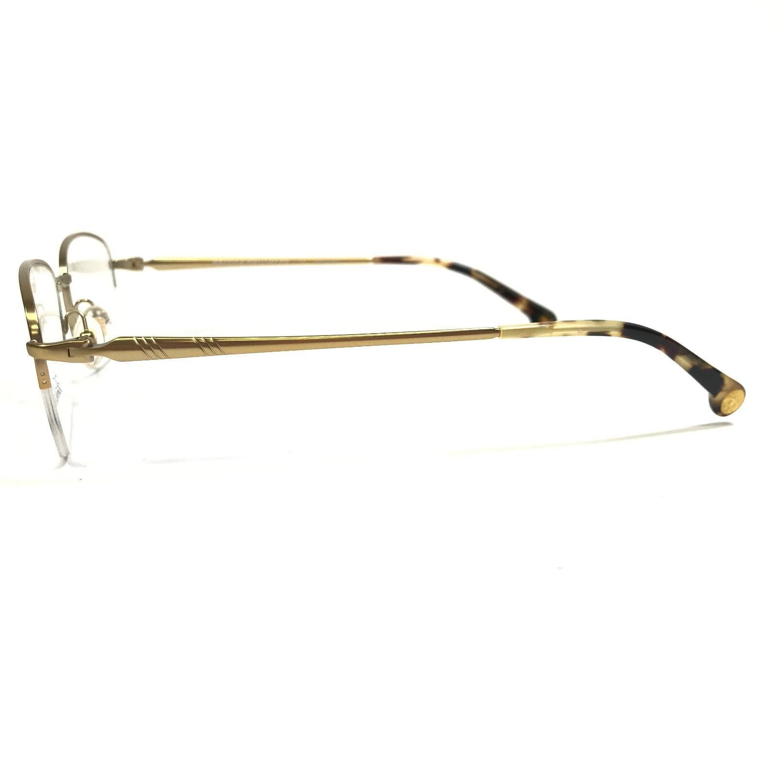 Brooks Brothers Eyeglasses Frames BB1022 1640 Gold Square Half Rim 54 ...
