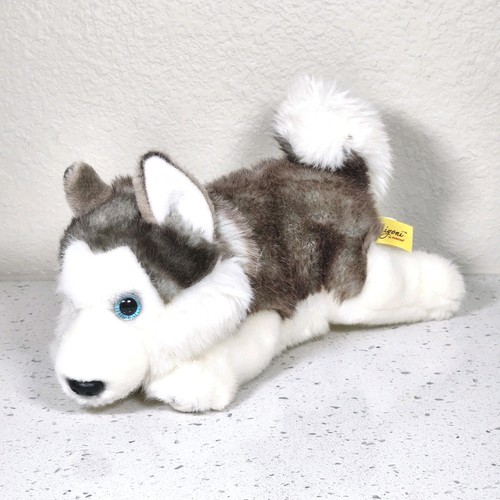 Aurora Miyoni Husky Wolf Plush Stuffed Animal Beanie Bean Bag Toy 9 ...