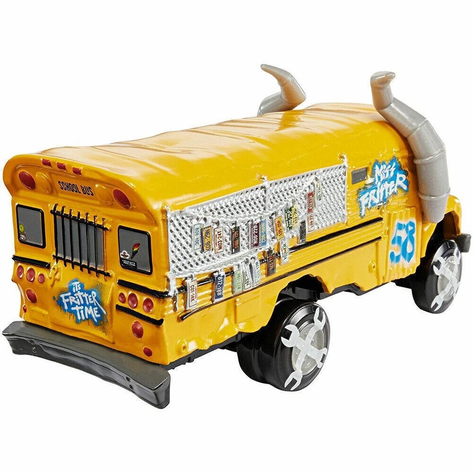 Disney Pixar Cars 3 Miss Fritter Crazy School Bus Diecast Model Toy Car ...