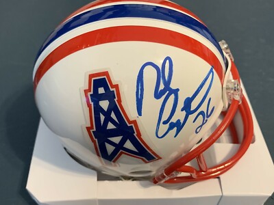 ROB CARPENTER HOUSTON OILERS SIGNED MINI HELMET | eBay
