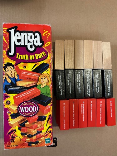 JENGA Truth or Dare Party Game 2000 Hasbro Real Wood Pieces - COMPLETE - Vintage 76930413852| eBay