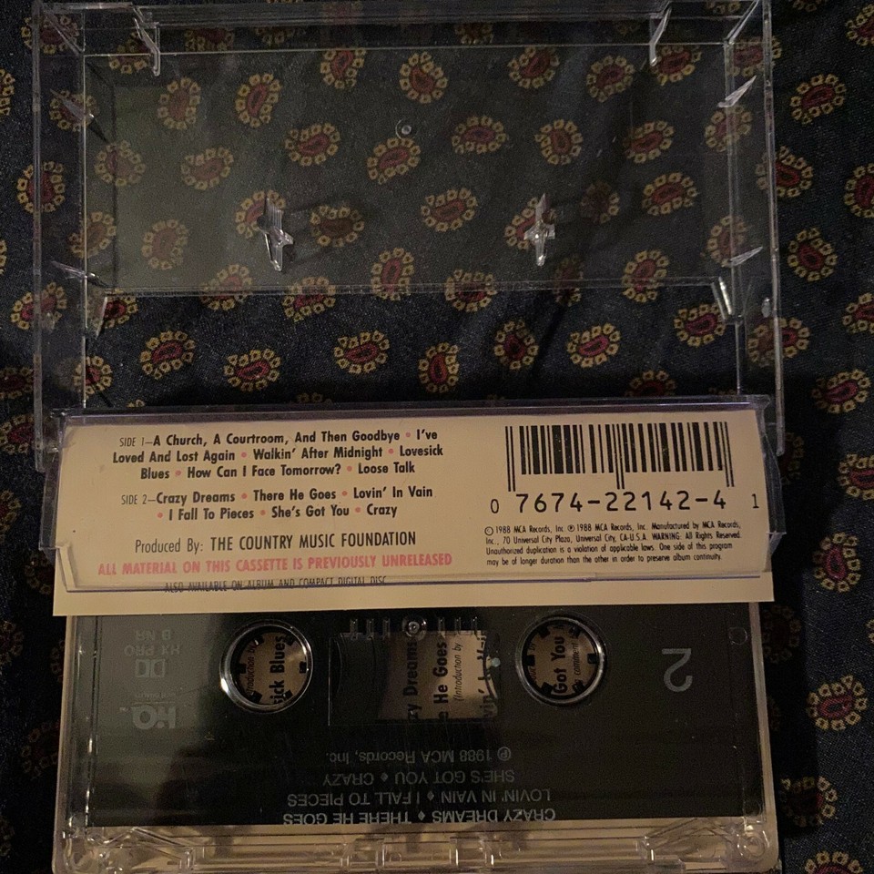 Patsy Cline~Live At The Opry~1988 MCA Records~Dolby HX Pro Cassette ...