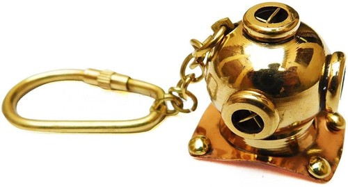 Lot of 100 Piece Historical Miniature Brass Divers Helmet Key-chain ...