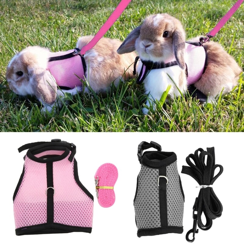 Adjustable Harness with Elastic Leash for Rabbits Vest Easy Control | eBay