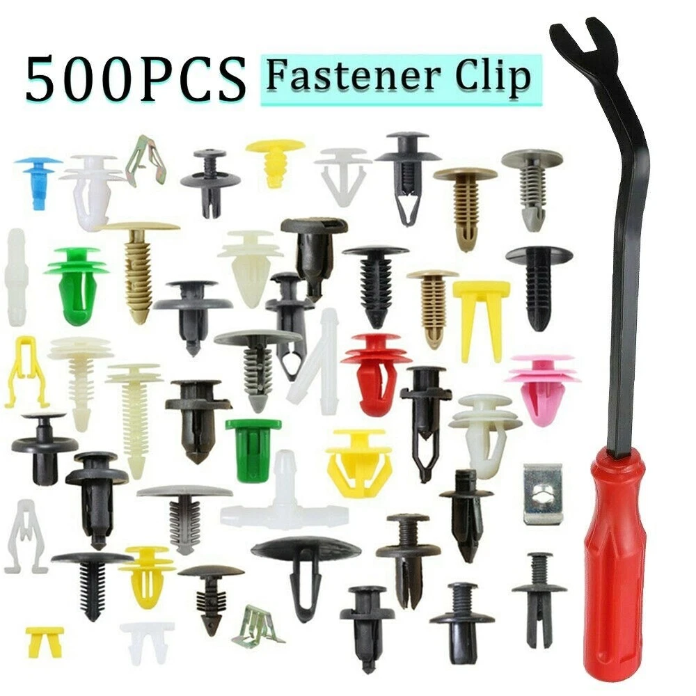500 Clips Car Body Plastic Push Pin Rivet Trim Moulding Fastener ...