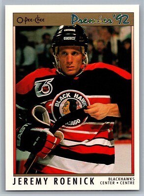 1991-92 O-Pee-Chee Premiere #52 - Jeremy Roenick - Chicago Blackhawks ...