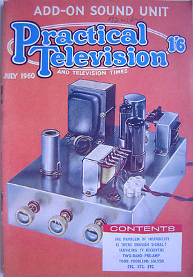 PRACTICAL TELEVISION MAGAZINE - July 1960 - Add-On Sound Unit | eBay