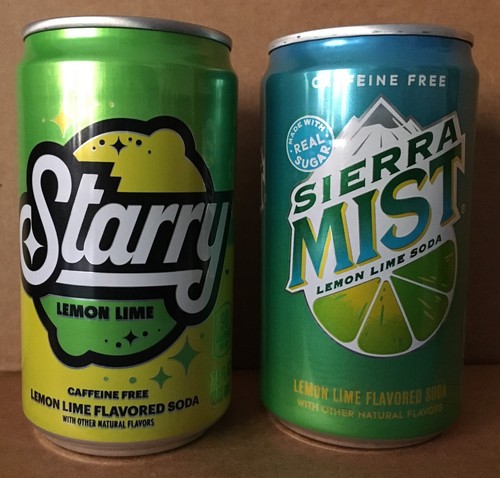 STARRY LEMON LIME & SIERRA MIST 7.5 OUNCE MINIATURE SODA CANS - PEPSICO ...