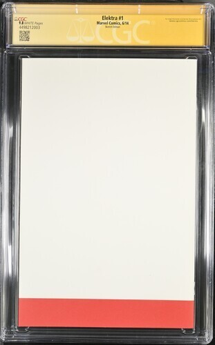 Elektra (2014) # 1 (CGC 9.8 SS) Signed Sketch Tim Vigil * Marvel comics ...