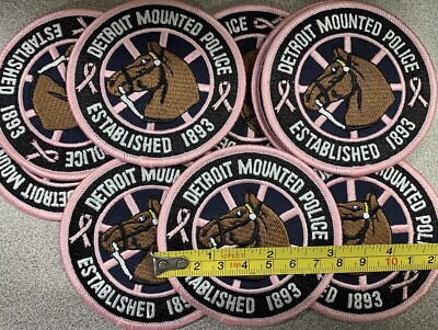 Detroit Mounted Police Patch Pink Breast Cancer Awareness | eBay