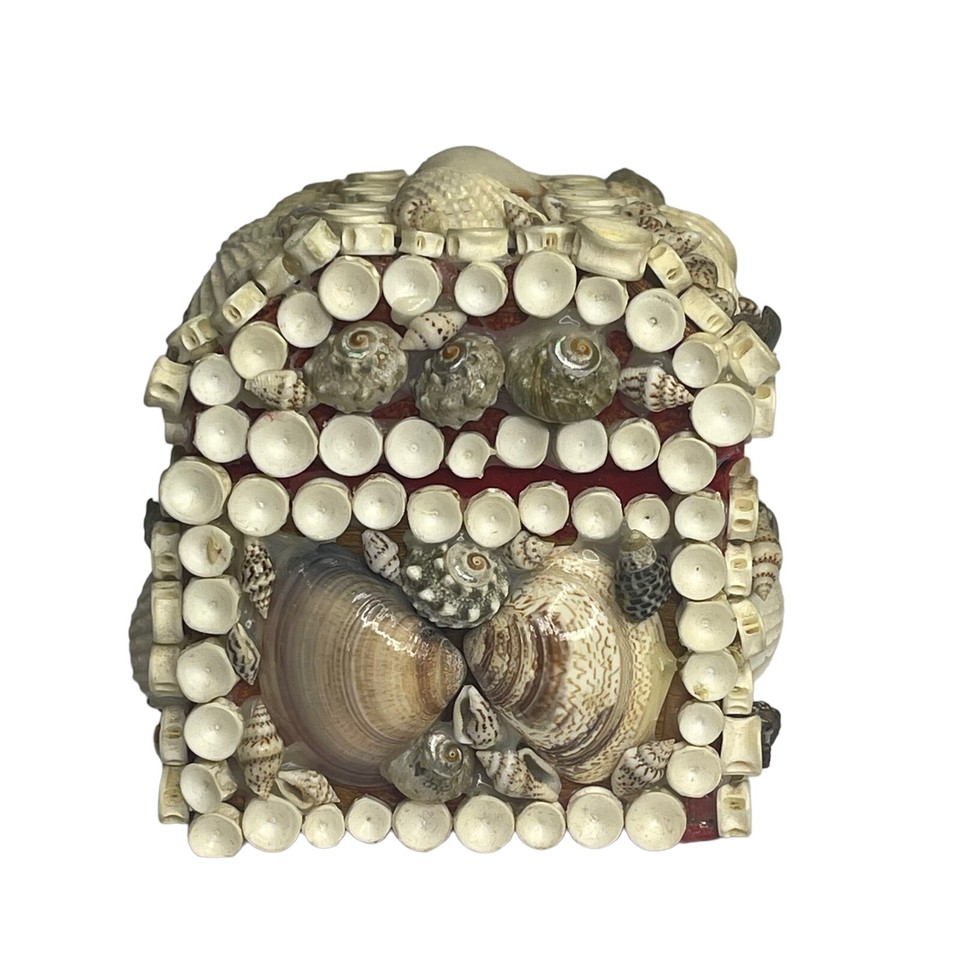 Vintage Seashell Shell Trinket Jewelry Box Treasure Chest Sailors Boho ...