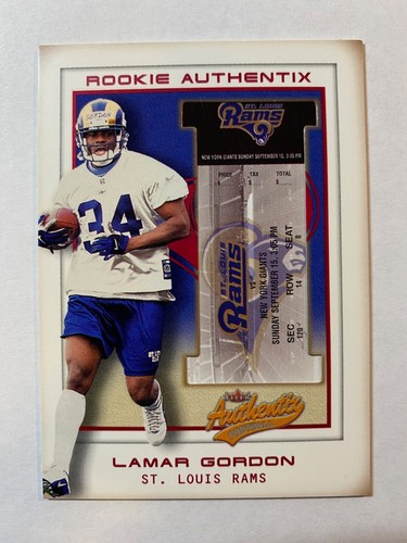 2002 Fleer Authentix - Rookie Authentix Lamar Gordon #114 /1250 (RC ...