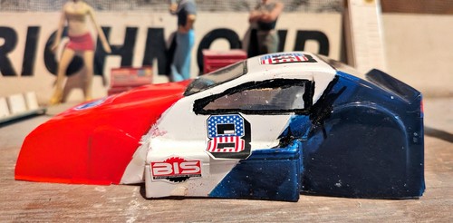 1/32 Painted #8 U Asphalt Modified Fits Womp Chassis Lexan Slot Car ...