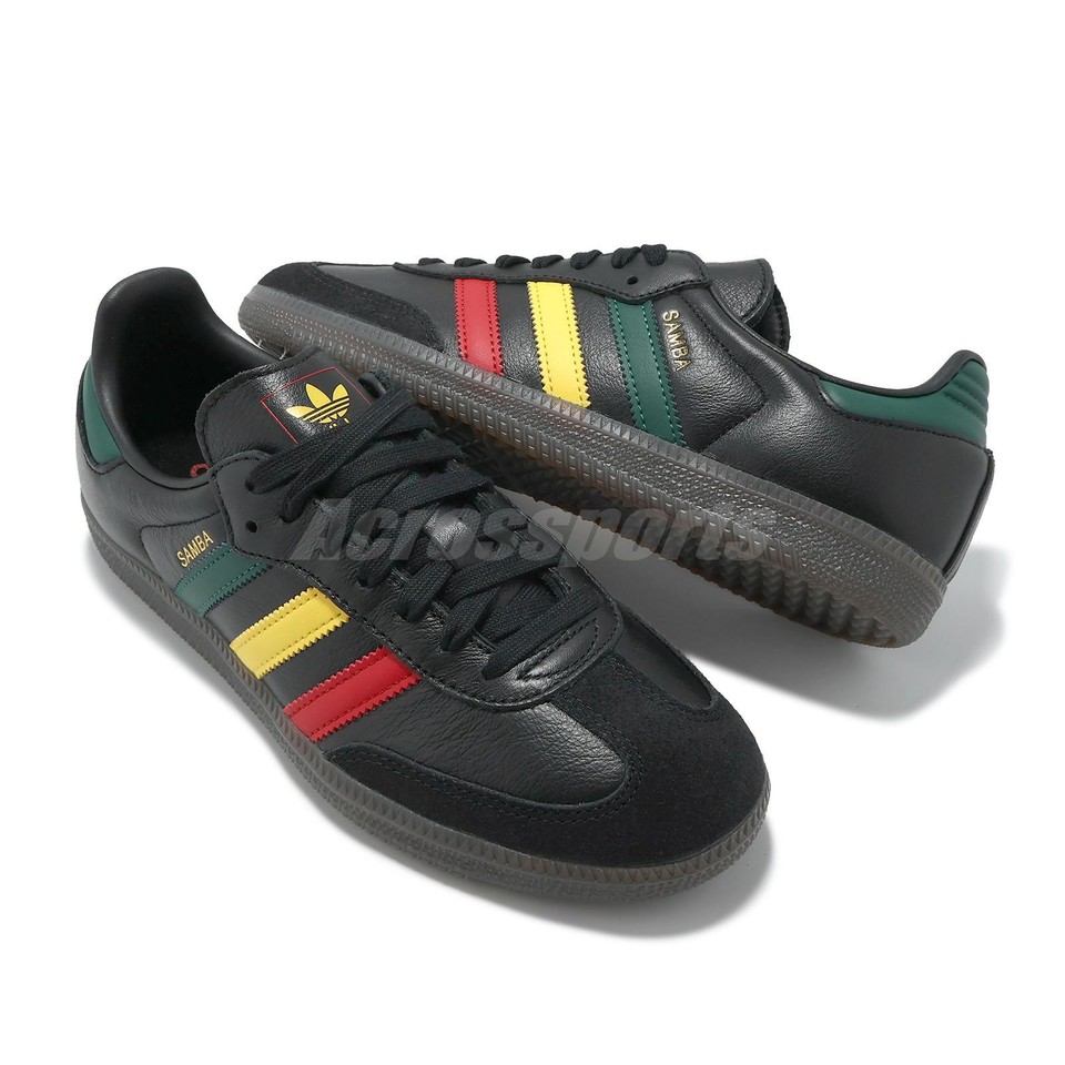 adidas Originals Samba OG Rasta Black Men Unisex LifeStyle Casual Shoes ...